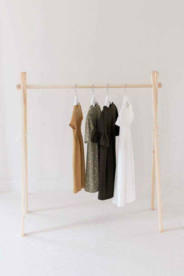 Mini Wooden Clothing Rack for Dress Up Clothes - ShopMyLittleSongbird